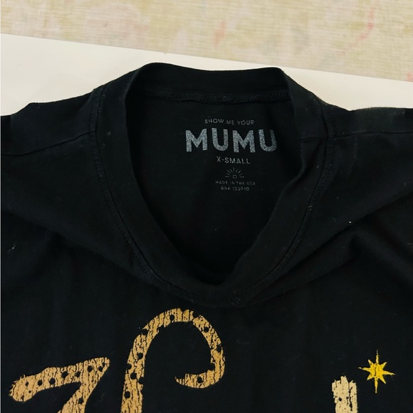 Show Me Your MuMu | Tops | Show Me Your Mumu Black Tee | Poshmark